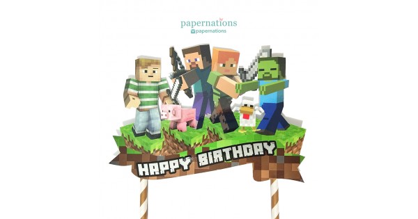 Minecraft Cake Topper