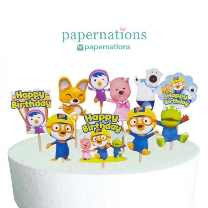 Pororo Cupcake Toppers
